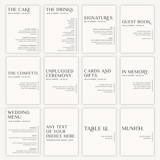 Cards and Gifts Sign Wedding Sign A5 Sturdy Foamex Sign Minimal Layout ...