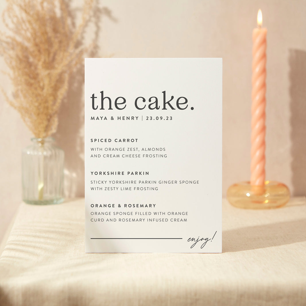 Wedding Cake Signs – Loom Weddings