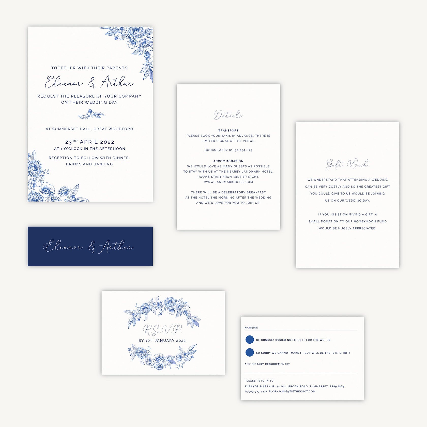 Farmhouse Blue Wedding Invitation – Loom Weddings