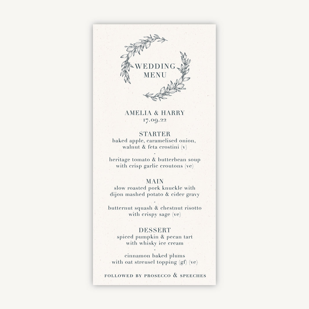 Wedding Menus – Loom Weddings