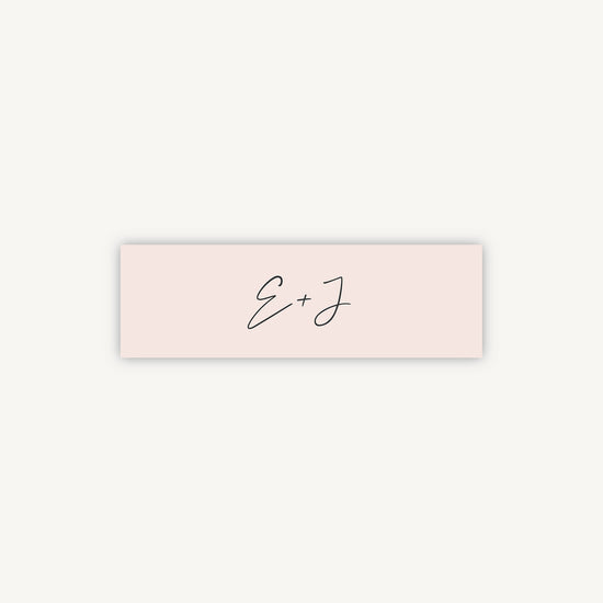 Minimal Script Wedding Invitation Band Wrap – Loom Weddings