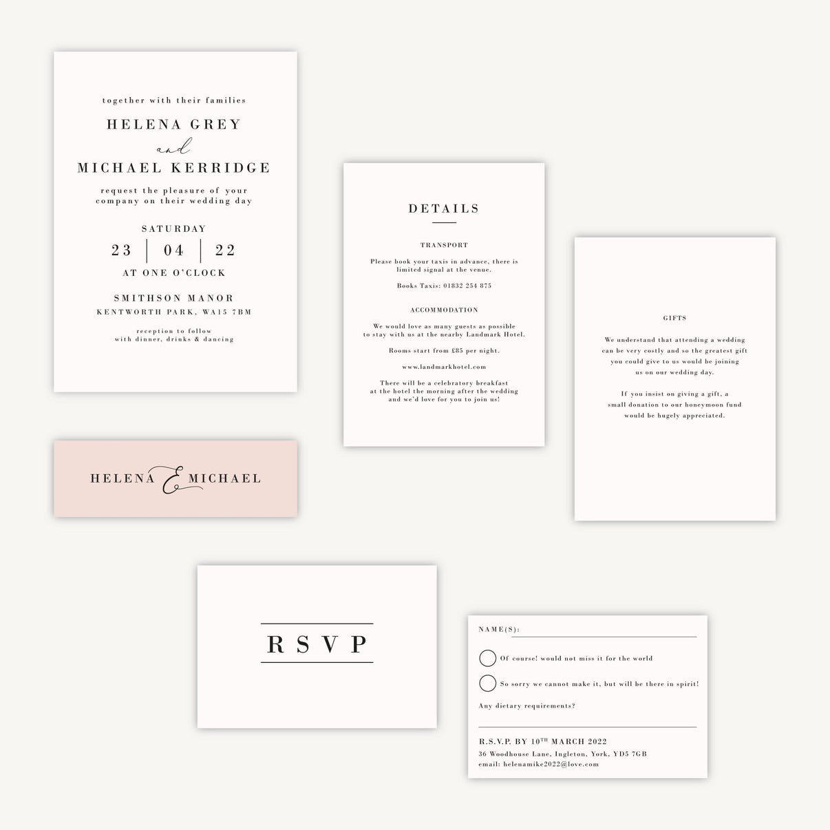 Simple Script Wedding Invitation – Loom Weddings