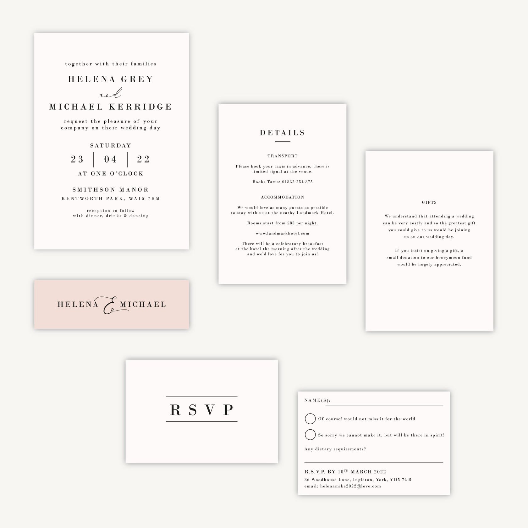 Simple Script Wedding Invitation – Loom Weddings